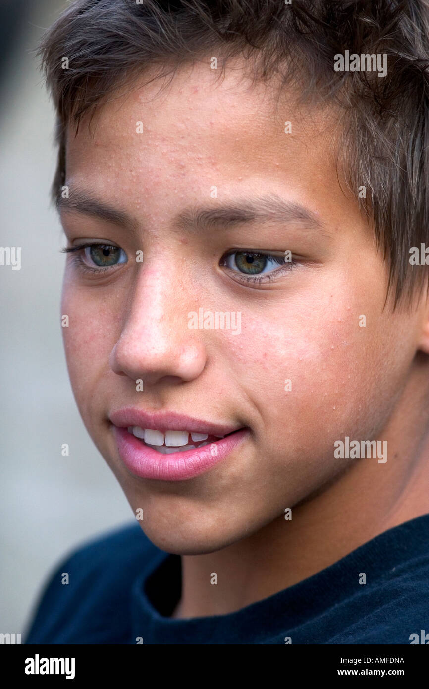 Portrait of hispanic teen boy Stock Photo - Alamy