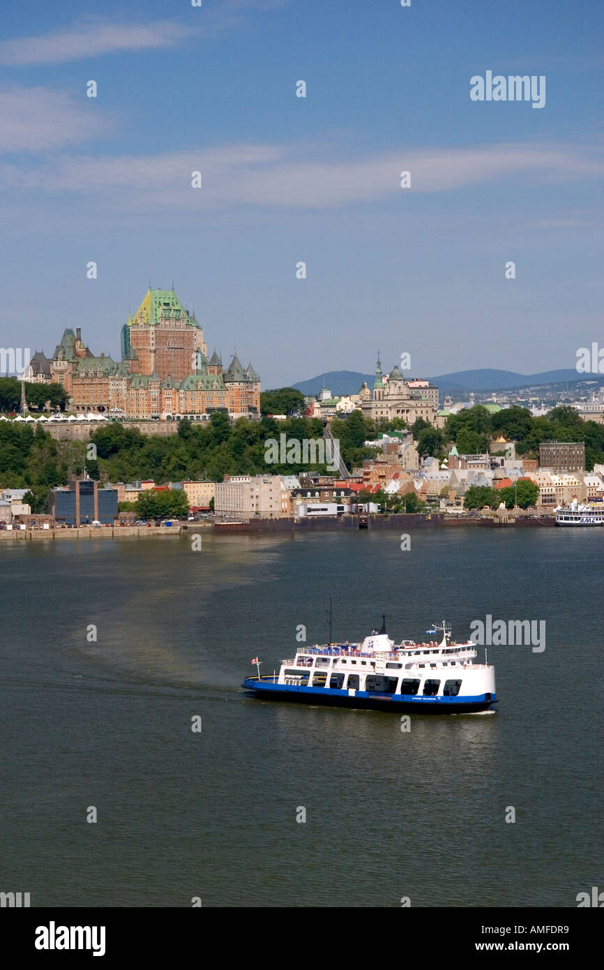 Ferry boat on the St. Lawrence River at Quebec City, Quebec, Canada ...