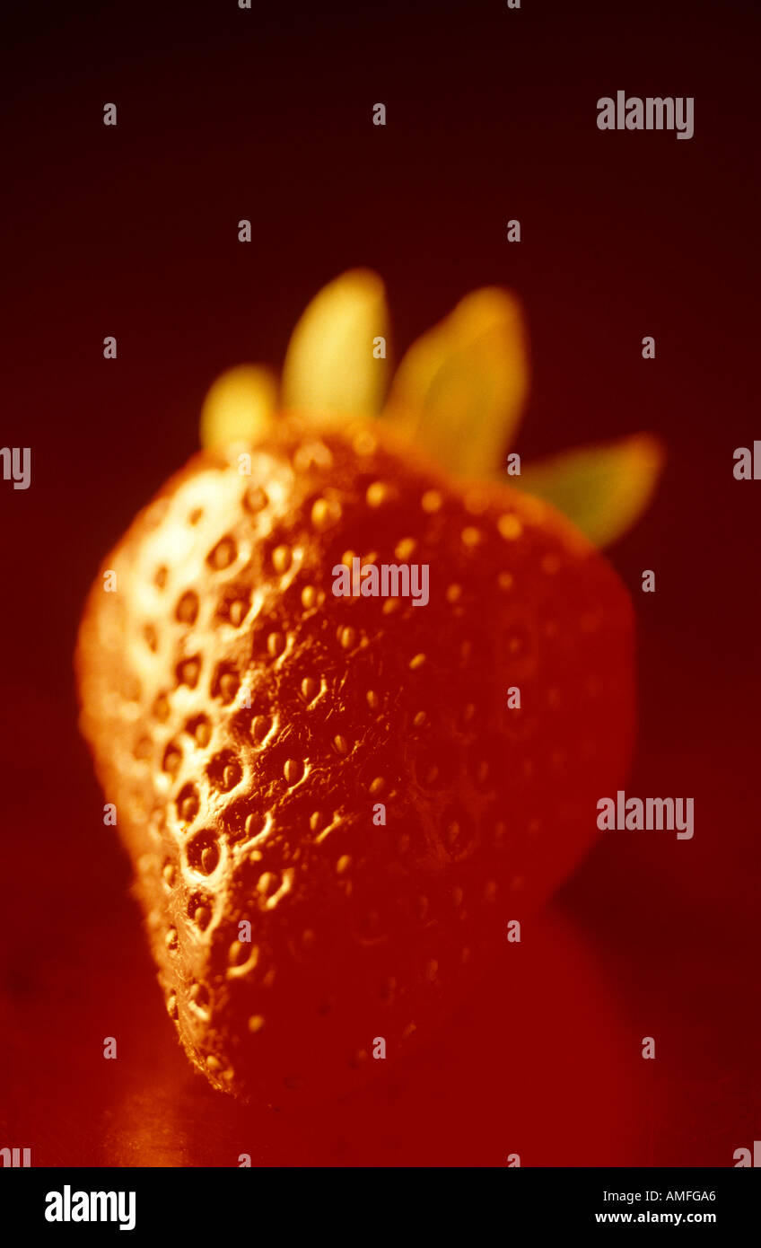 One red ripe strawberry Cut Out Stock Images & Pictures - Alamy