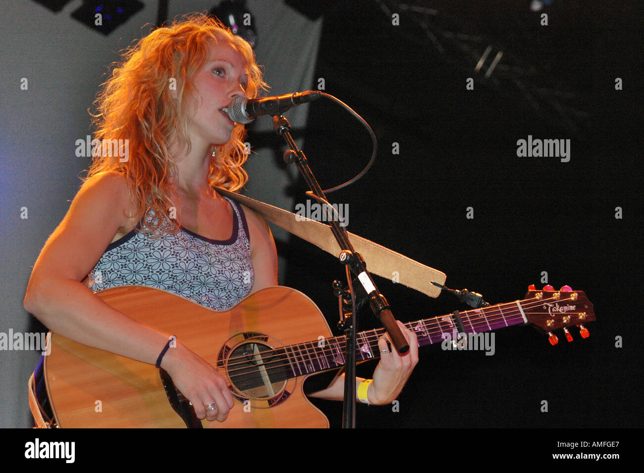 Kirsten female singer guitarist from Holland Stock Photo - Alamy