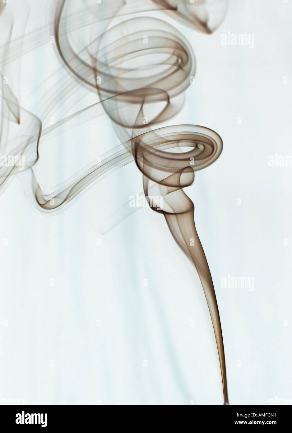 White smoke trail inverted Stock Photo - Alamy