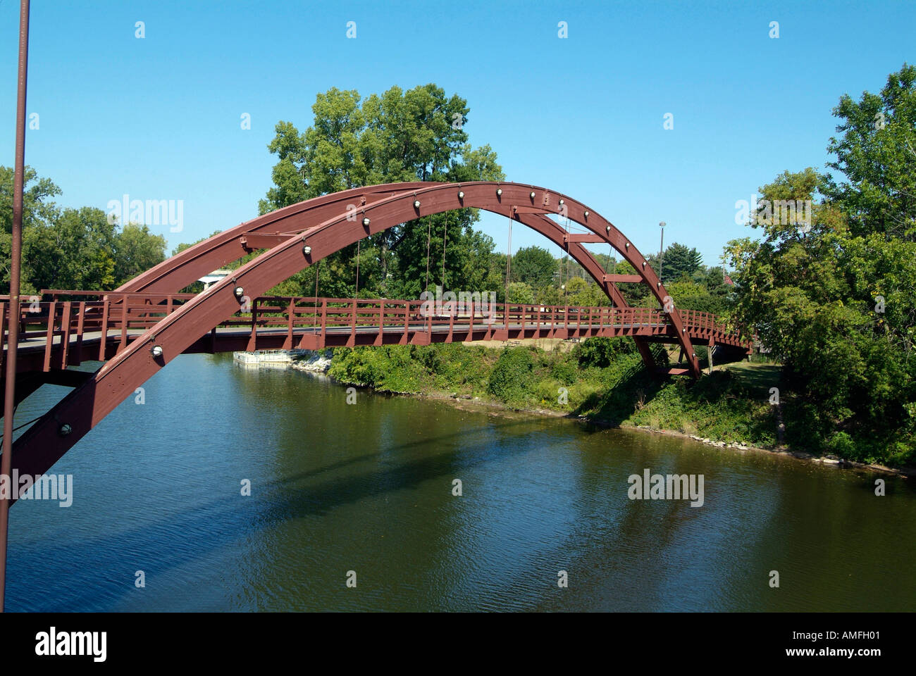 The Tridge a bridge spanning the Tittabawassee River Midland Michigan ...