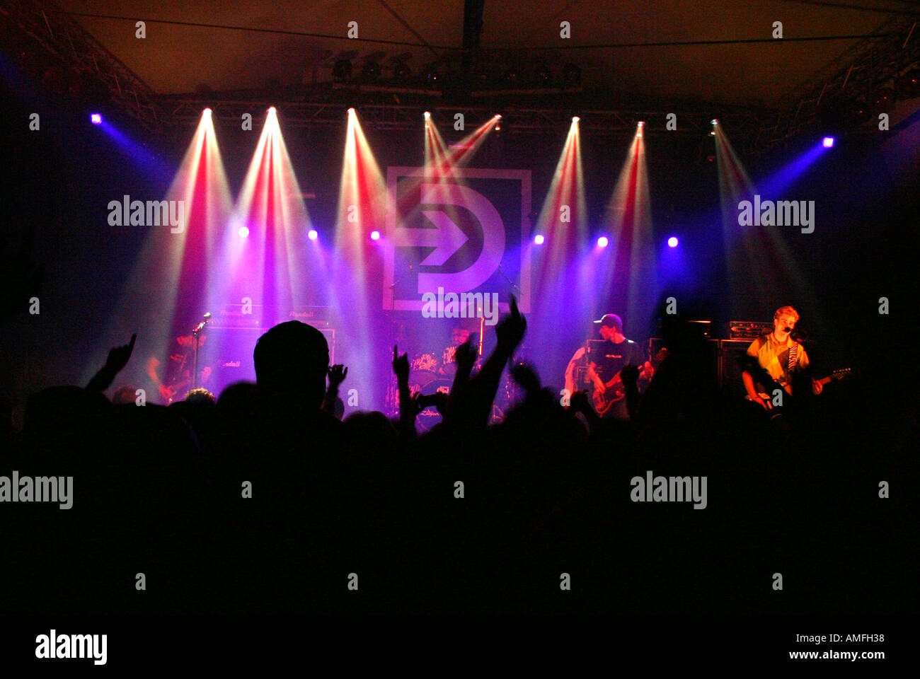 enthusiastic audience at rock concert Stock Photo - Alamy