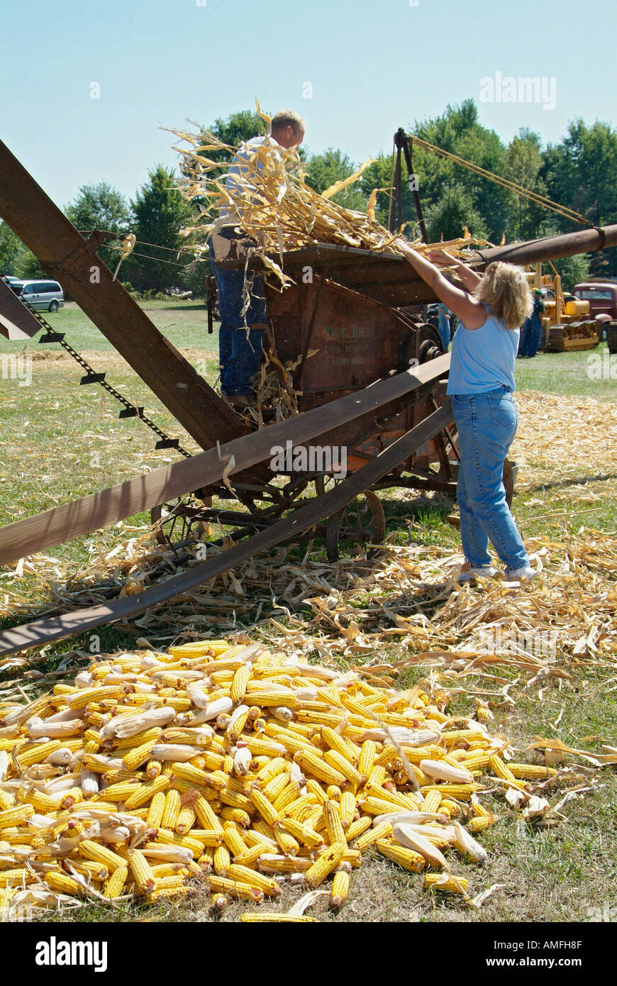Husband wife farmers corn in hi-res stock photography and images - Alamy