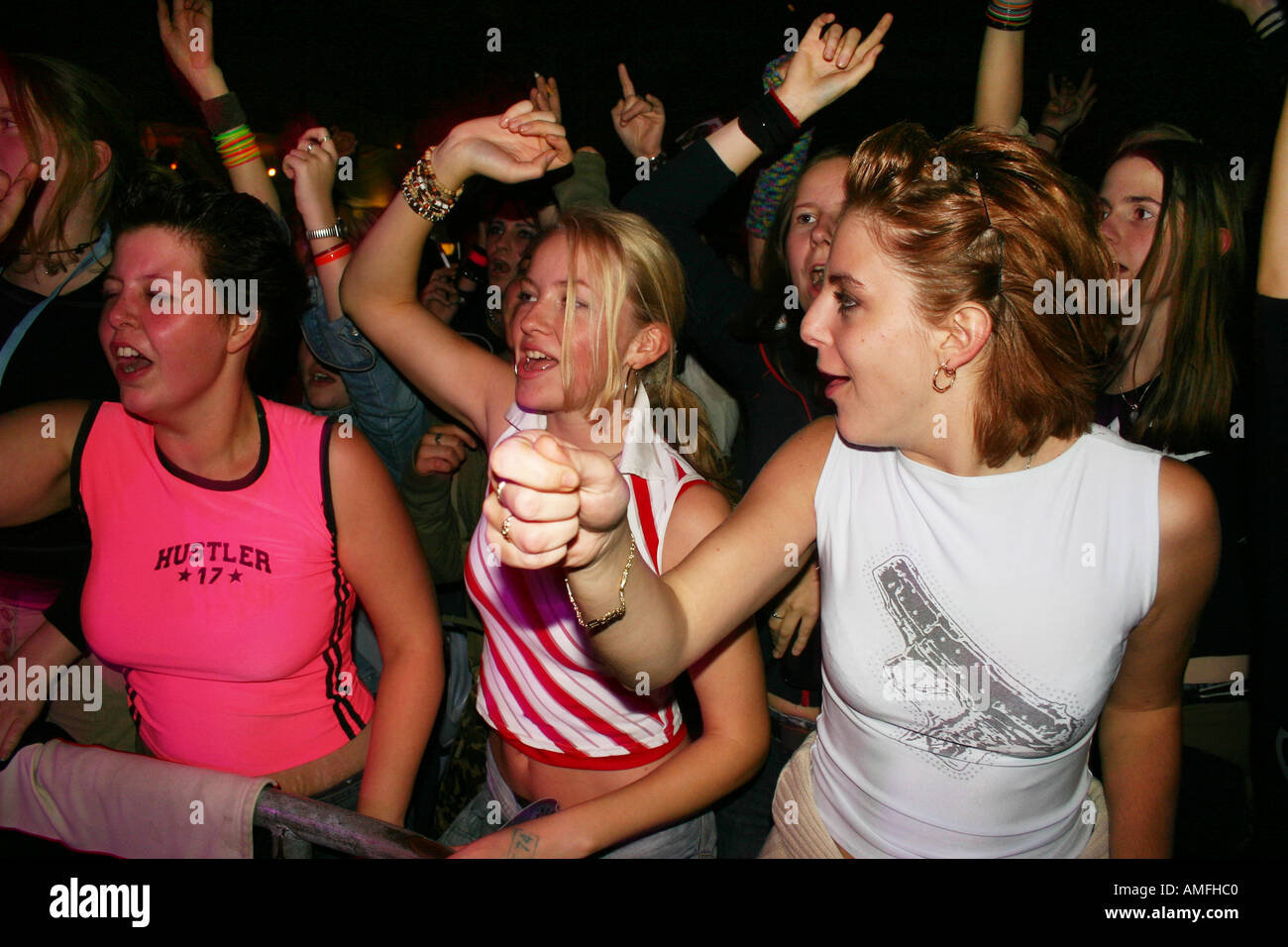 teenage girls at rock concert Stock Photo - Alamy