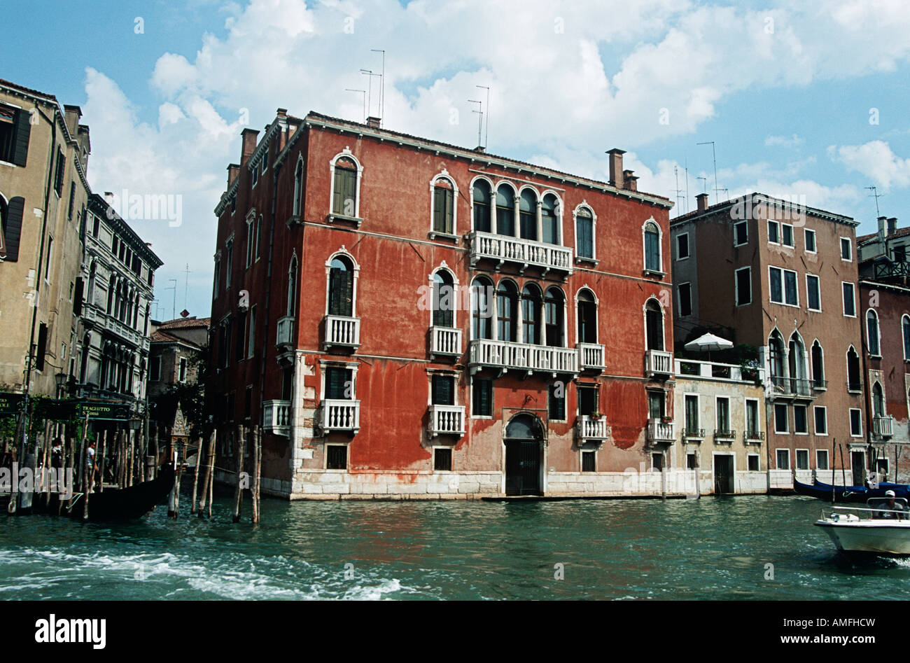 Waterside building, on the Grand Canal, Venice, Italy Stock Photo - Alamy