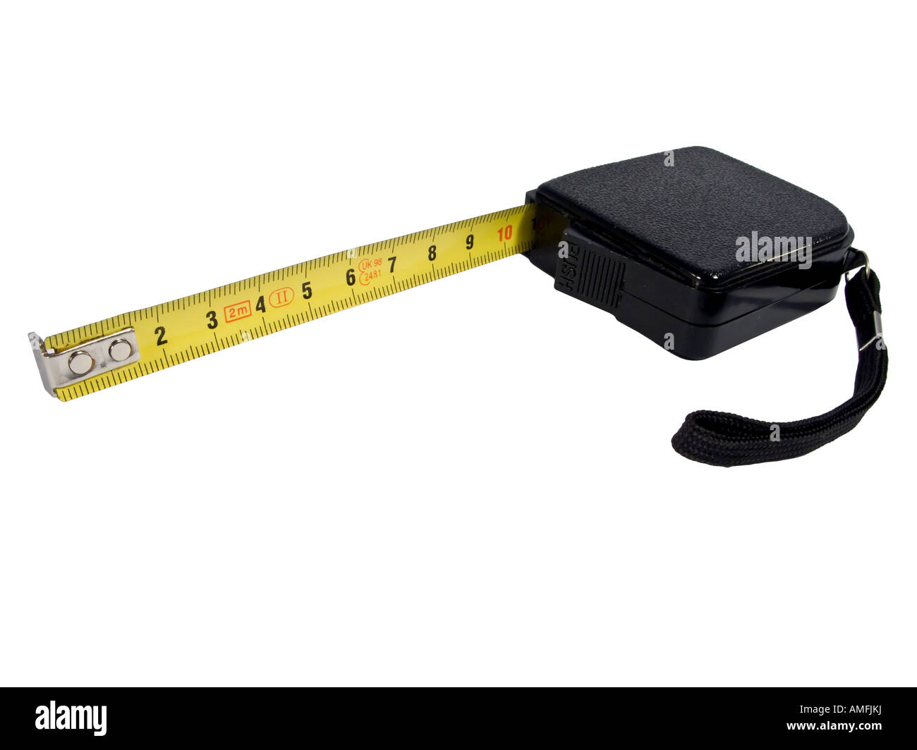 tape measure in metal with metric system Stock Photo - Alamy