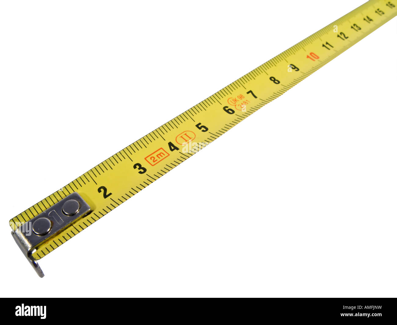 tape measure in metal with metric system Stock Photo - Alamy