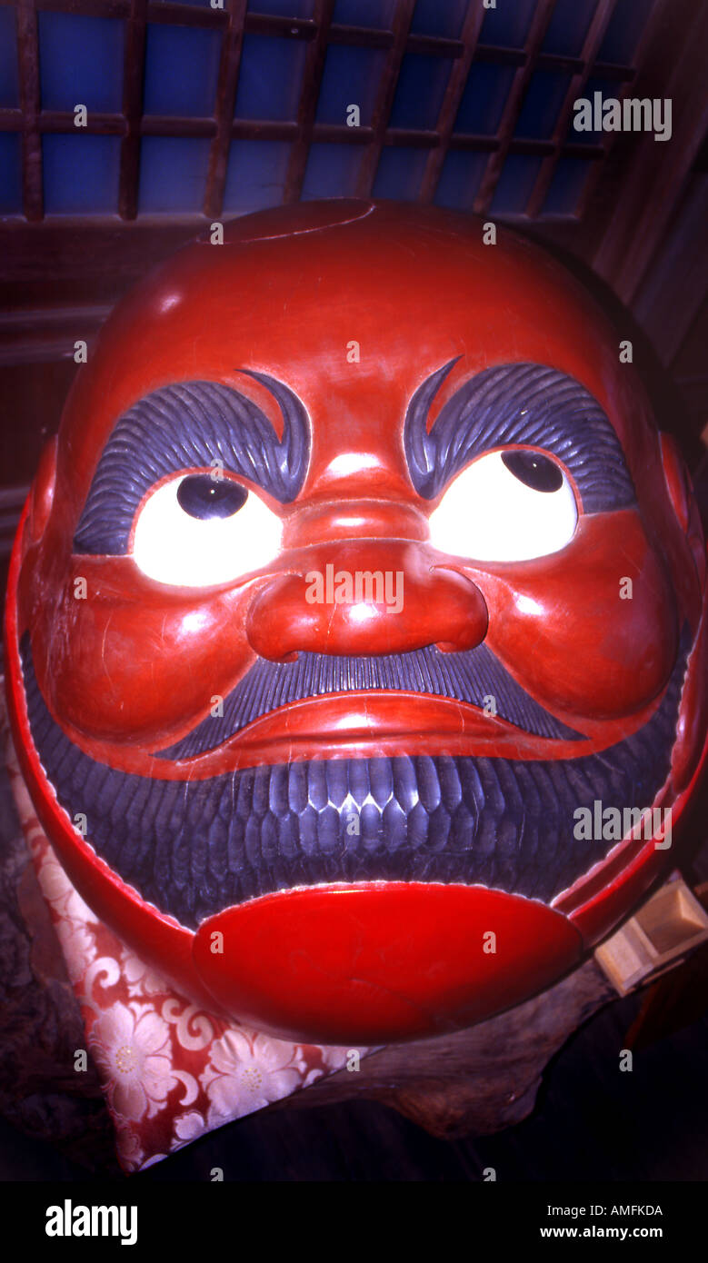 Inside shrine at Daisho-in on the island of Miyajima, Japan Stock Photo ...