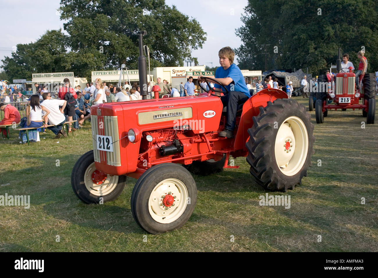 Old vintage International B414 tractor at Moreton in Marsh agricultural ...