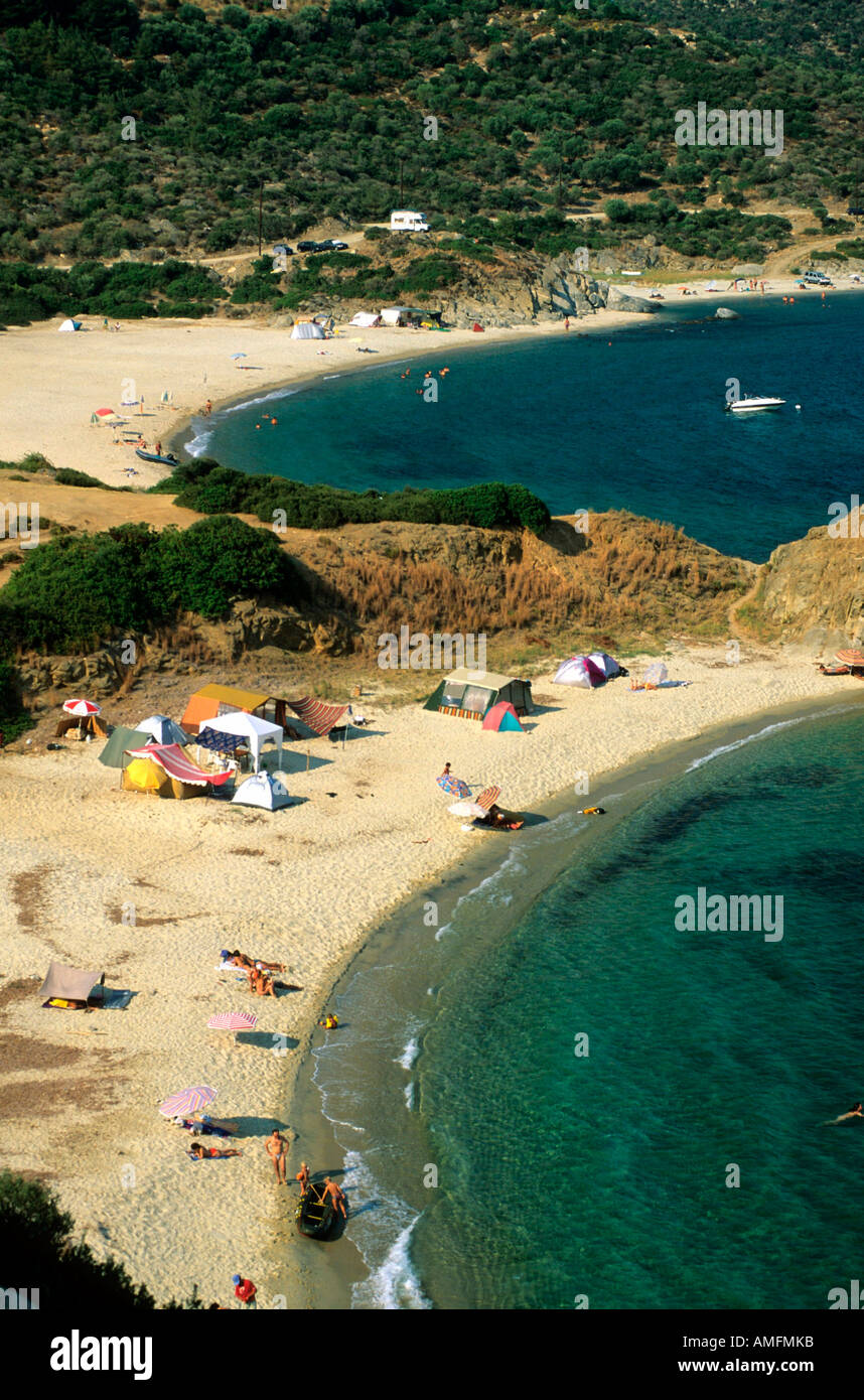 Griechenland, Chalkidiki, Sithonia, Strand von Ahlada bei Sarti Stock Photo - Alamy