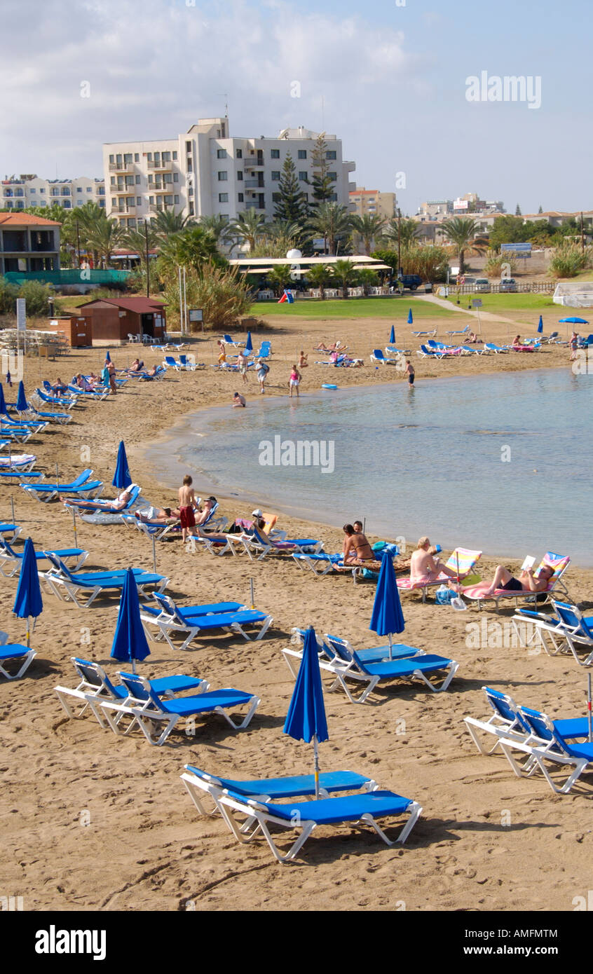 Cyprus beach. Beach at Pernera on the Mediterranean island of Cyprus EU ...