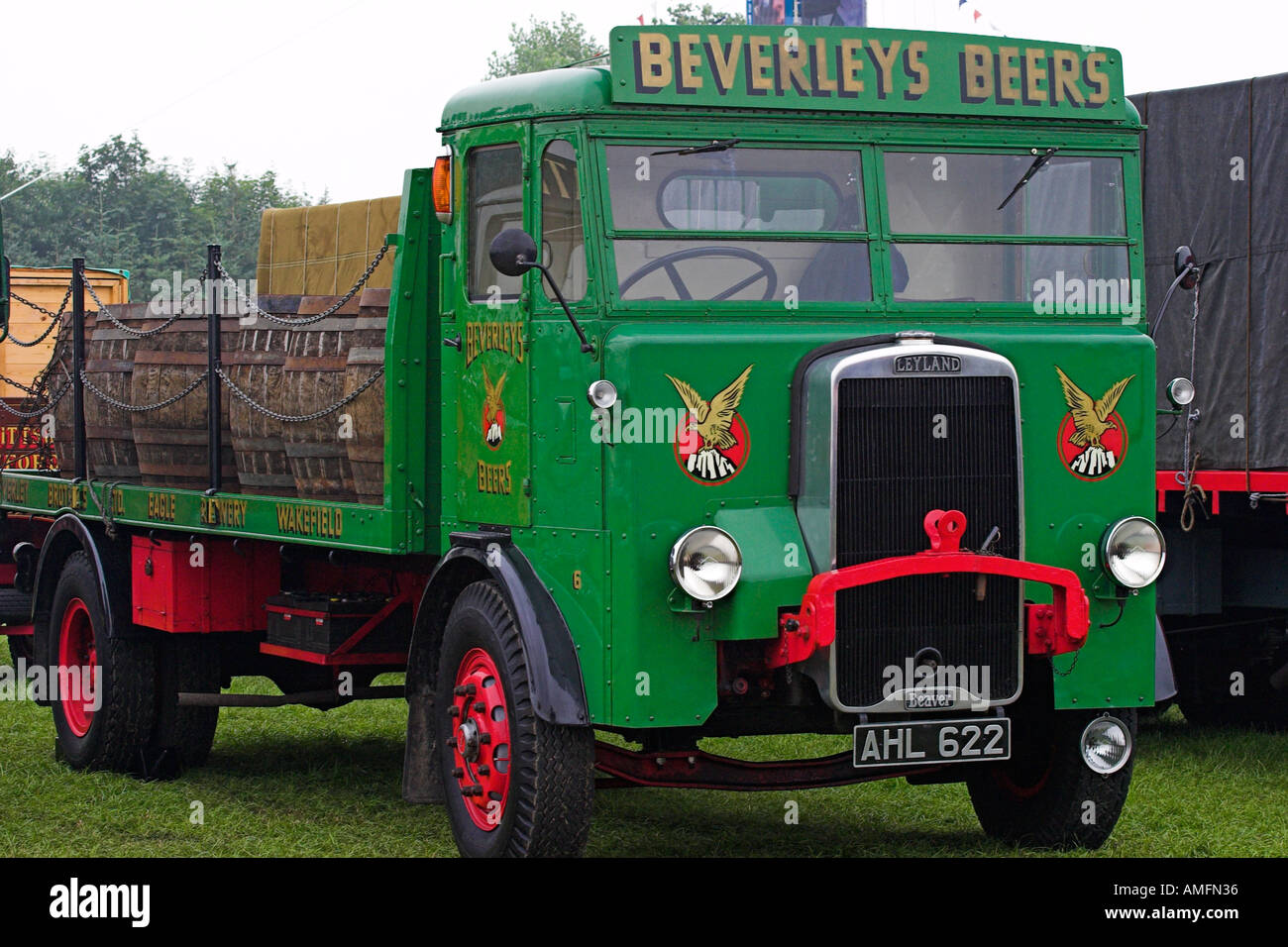 Leyland Beaver lorry in Beverleys Beers livery Stock Photo - Alamy