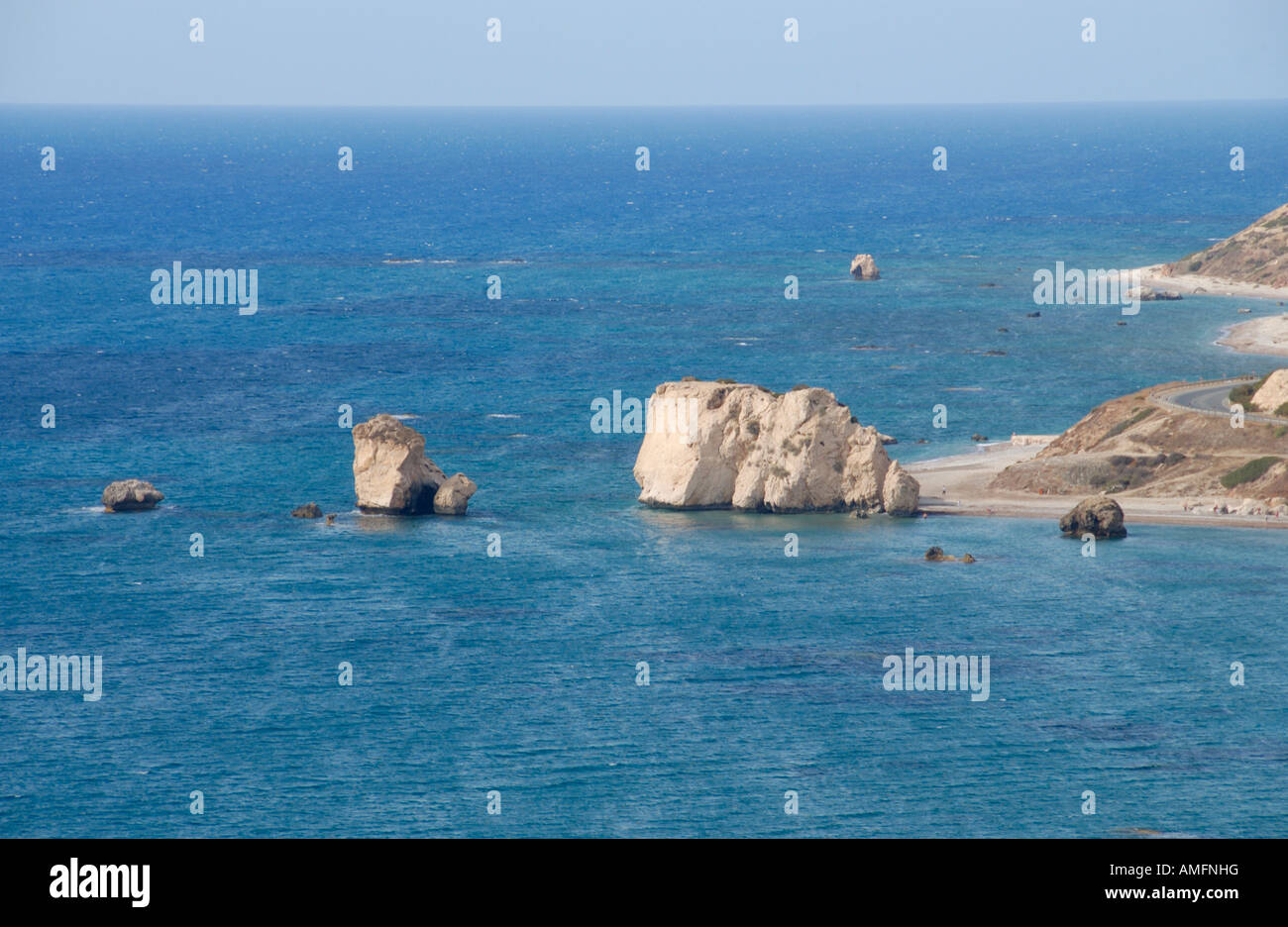 The rock known as Aphrodite's birthplace near Pafos on the ...