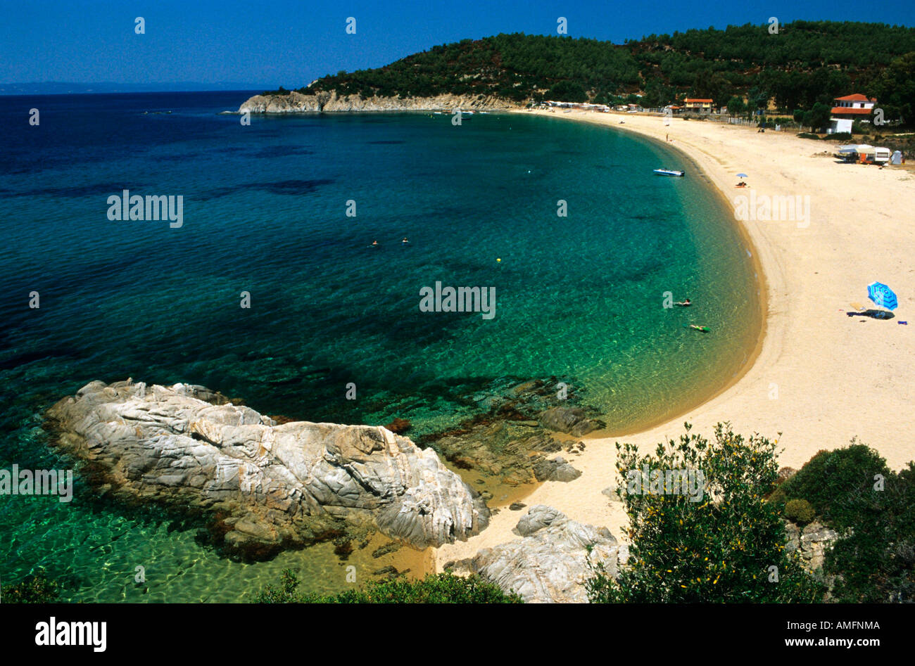 Griechenland, Chalkidiki, Sithonia, Strand nördlich von Toroni an der Südspitze der Halbinsel ...