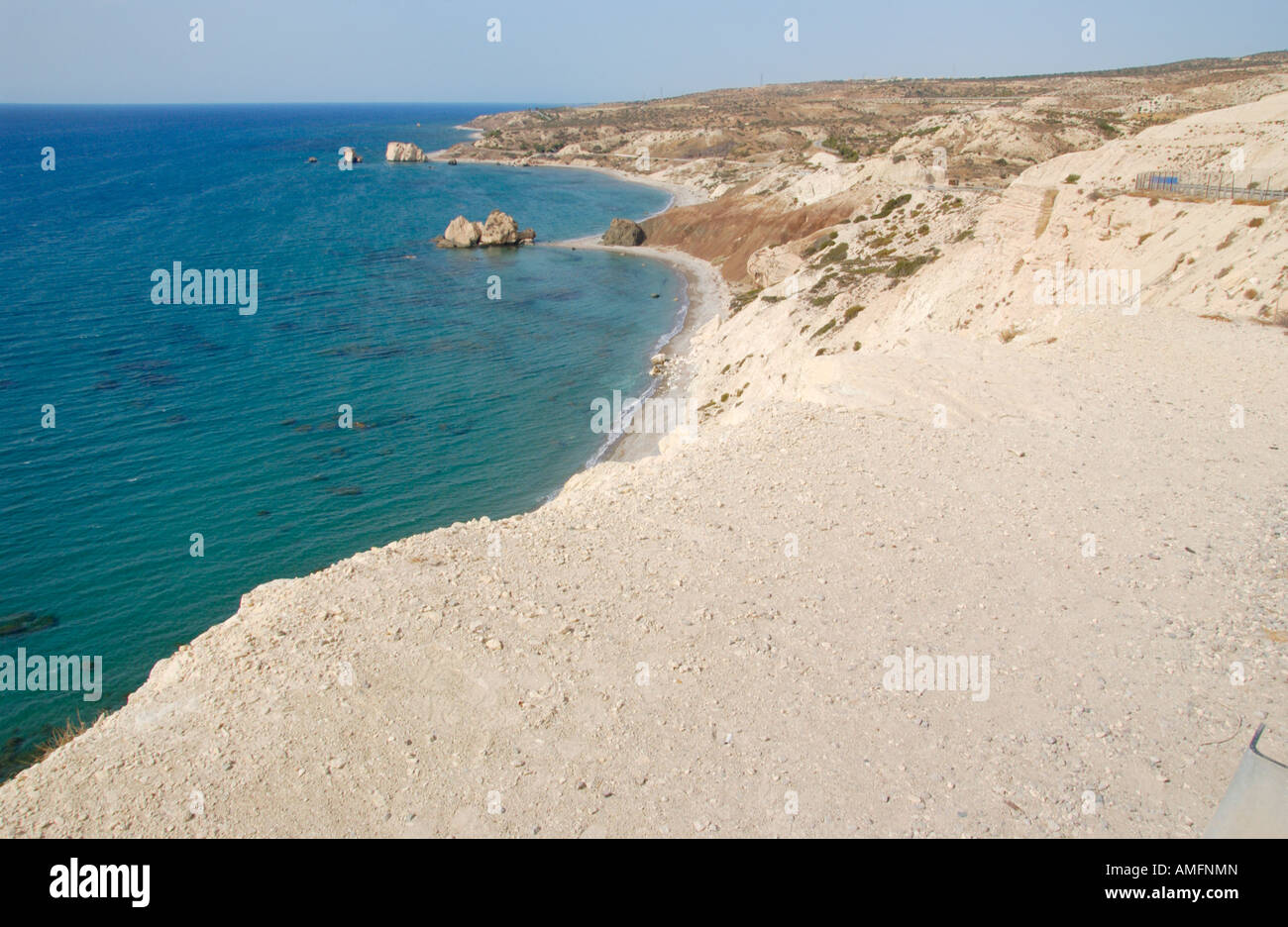 The rock known as Aphrodite's birthplace near Pafos on the ...