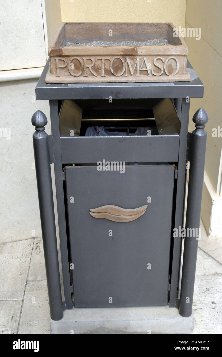 portomaso bin dustbin waste grabage Stock Photo - Alamy