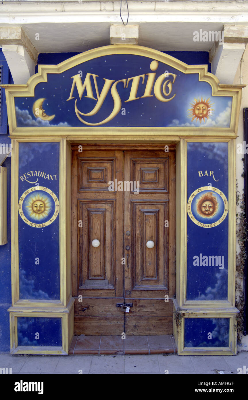 mystic restaurant bar door doorway Stock Photo - Alamy