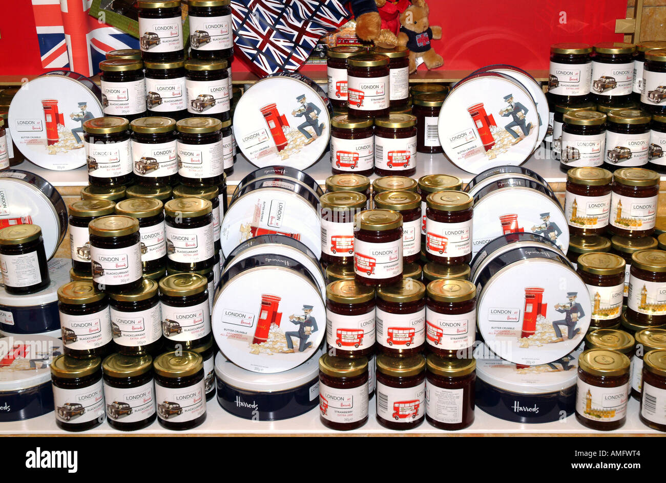 London Jams at Harrods Knightsbridge London Stock Photo - Alamy