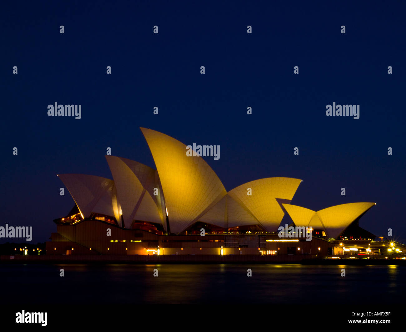 A night time view of the Sydney Opera House Sydney Australia Stock ...