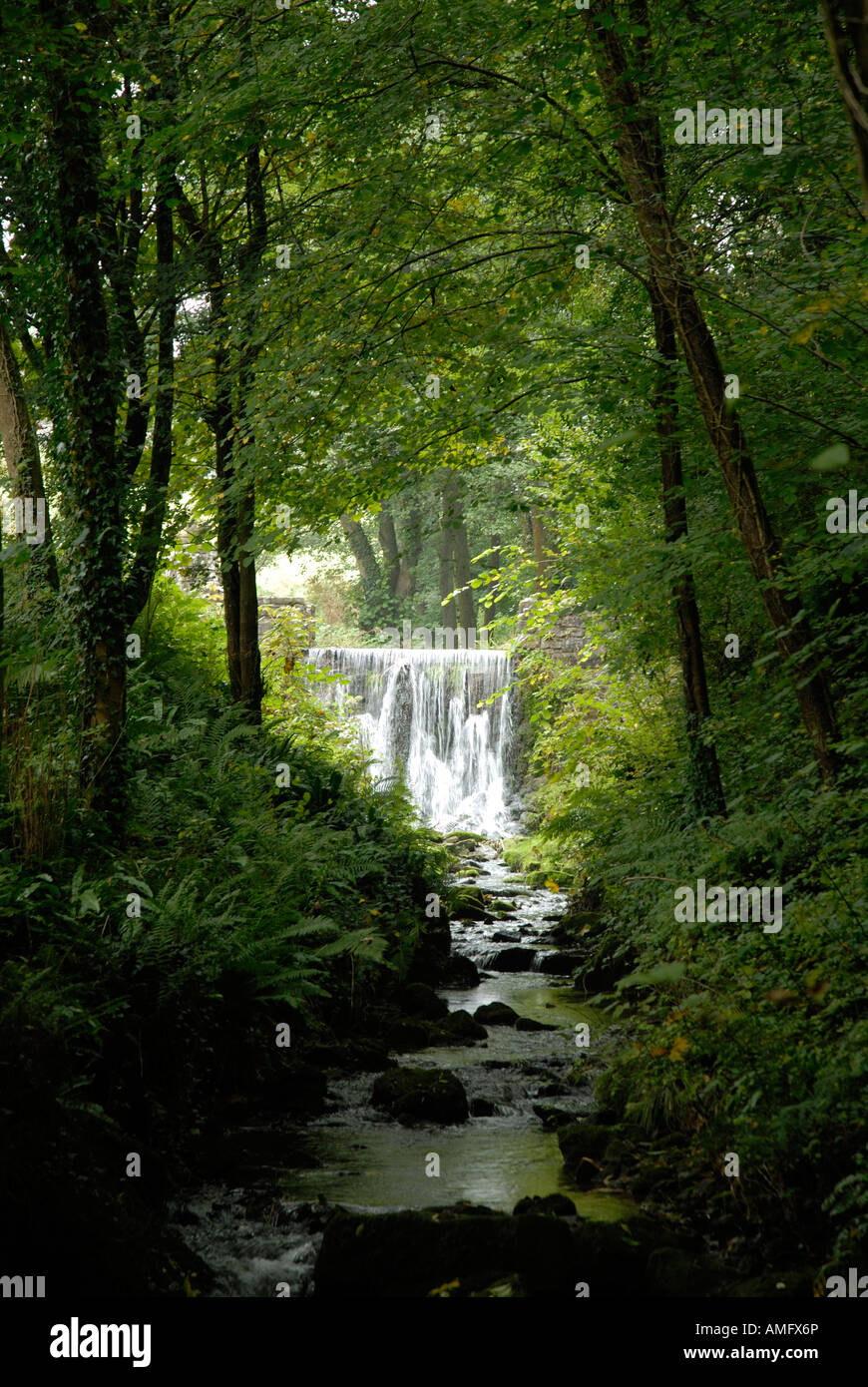 Waterfall and stream Stock Photo - Alamy