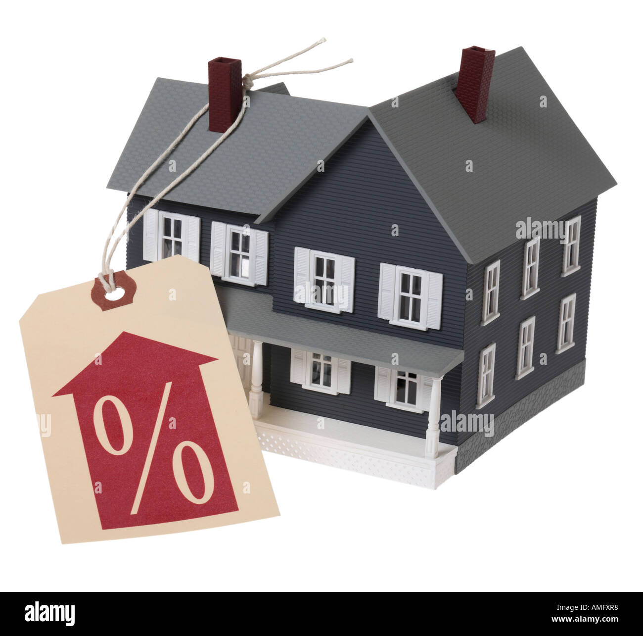 House with Interest Rate Tag Stock Photo - Alamy