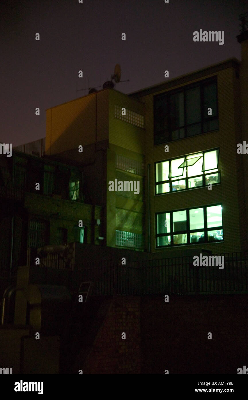Office lights at nights Stock Photo - Alamy
