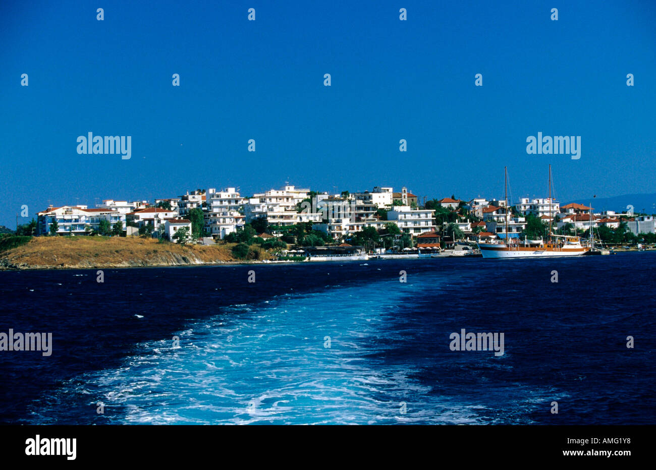 Griechenland, Chalkidiki, Athos, Insel Amoliani Stock Photo - Alamy