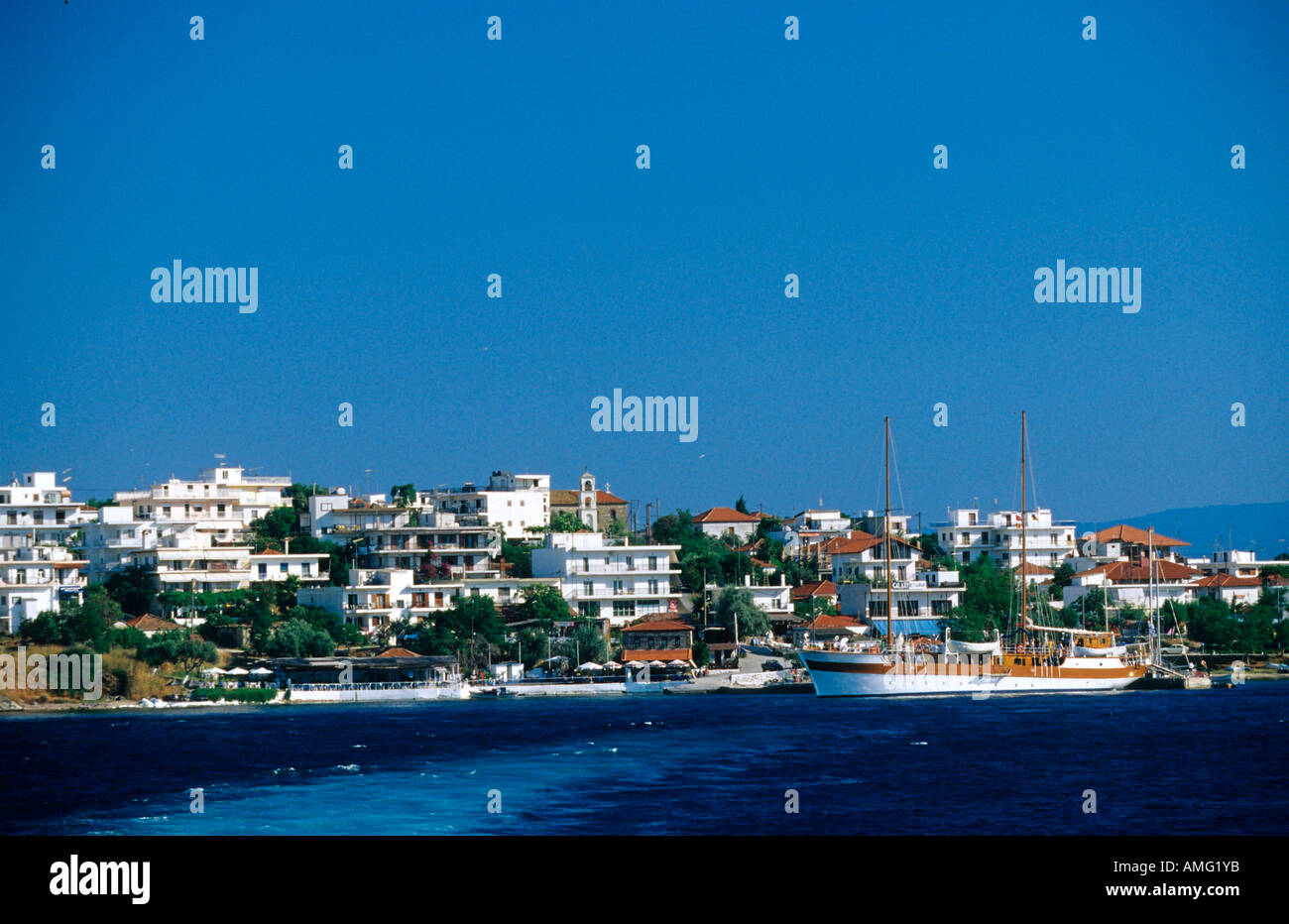 Griechenland, Chalkidiki, Athos, Insel Amoliani Stock Photo - Alamy