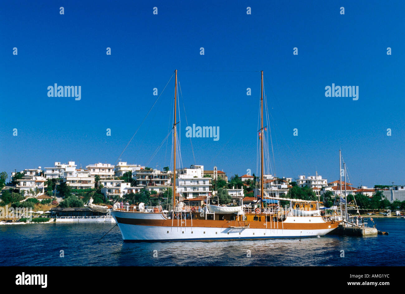 Griechenland, Chalkidiki, Athos, Insel Amoliani Stock Photo - Alamy