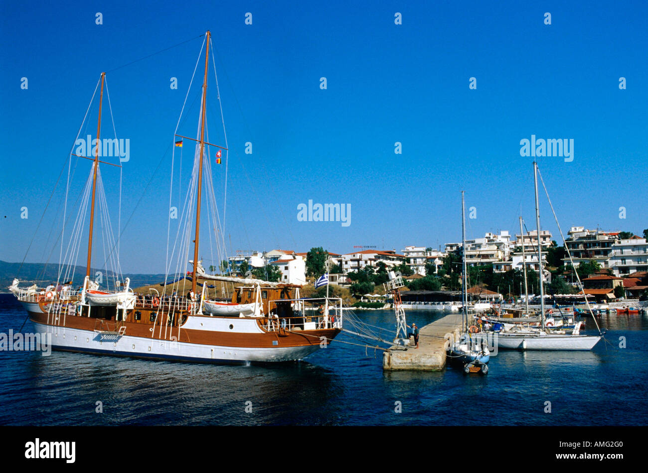 Griechenland, Chalkidiki, Athos, Insel Amoliani Stock Photo - Alamy