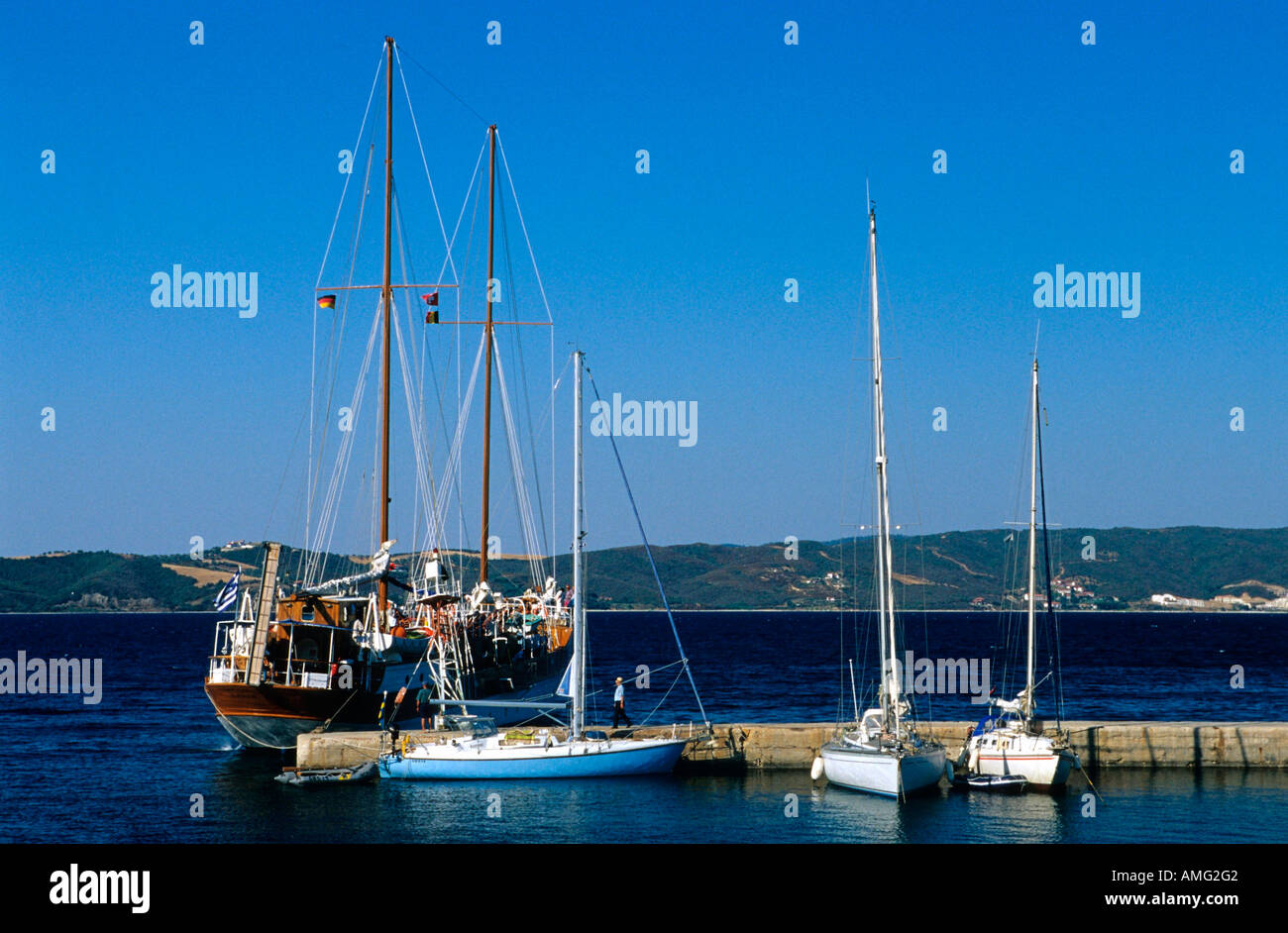 Griechenland, Chalkidiki, Athos, Insel Amoliani Stock Photo - Alamy