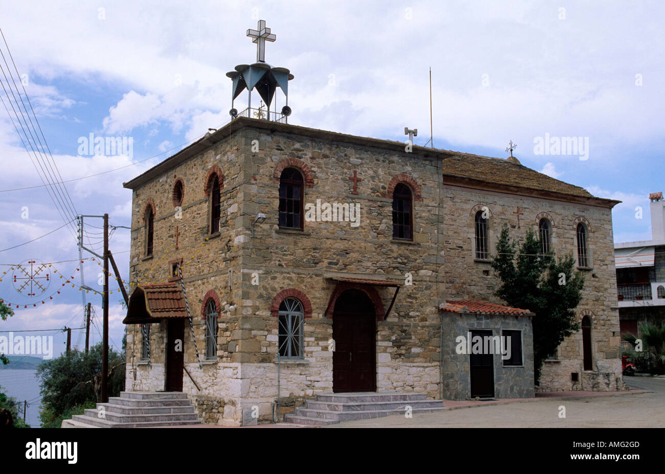 Griechenland, Chalkidiki, Athos, Insel Amoliani Stock Photo - Alamy