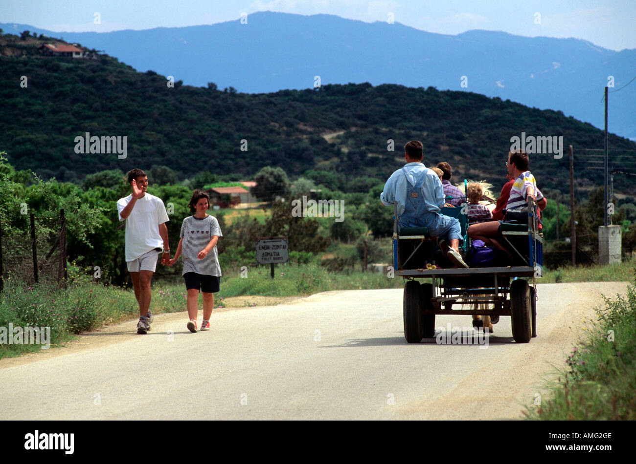 Griechenland, Chalkidiki, Athos, Insel Amoliani Stock Photo - Alamy