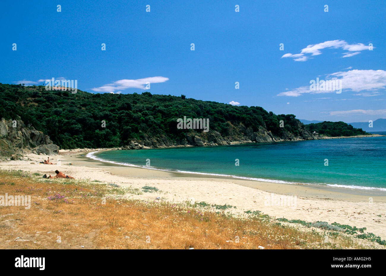 Griechenland, Chalkidiki, Athos, Insel Amoliani, Strand Stock Photo - Alamy