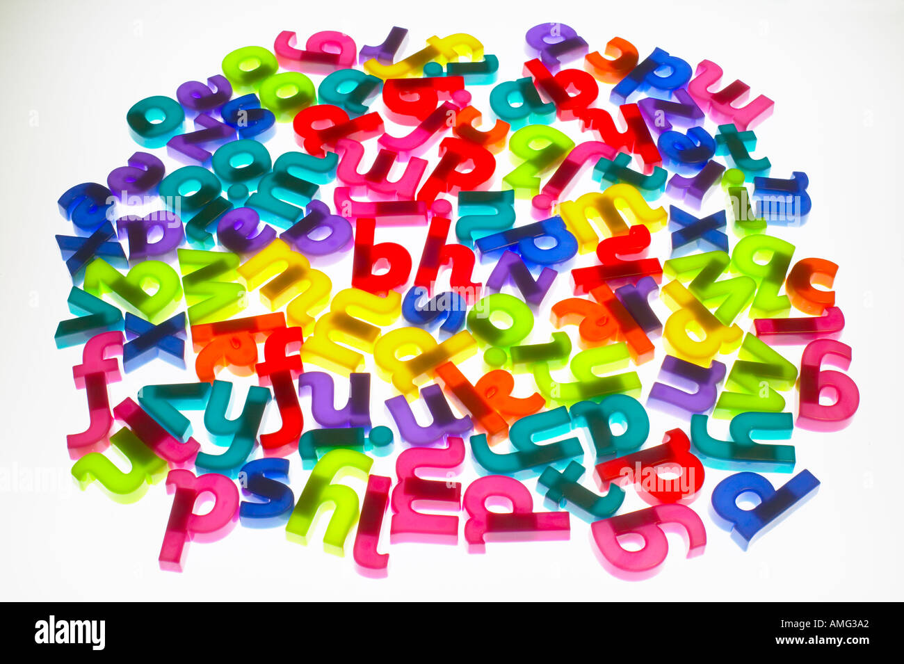 kids alphabet fridge magnets arranged in a globe world Stock Photo - Alamy