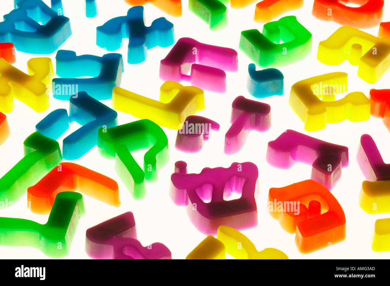 kids hebrew aleph bet fridge magnets Stock Photo - Alamy