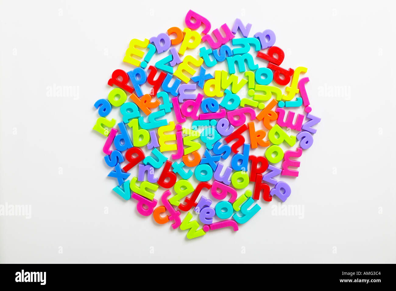 kids alphabet fridge magnets forming a globe Stock Photo - Alamy