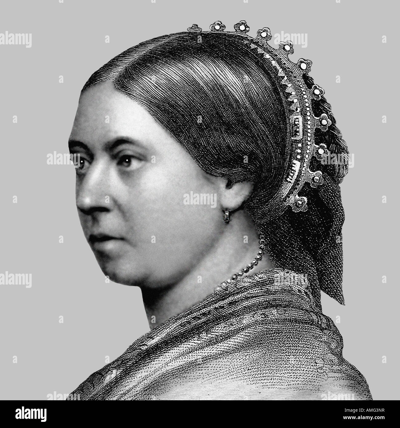 Queen Victoria 1819 1901 English Monarch Engraving Stock Photo - Alamy