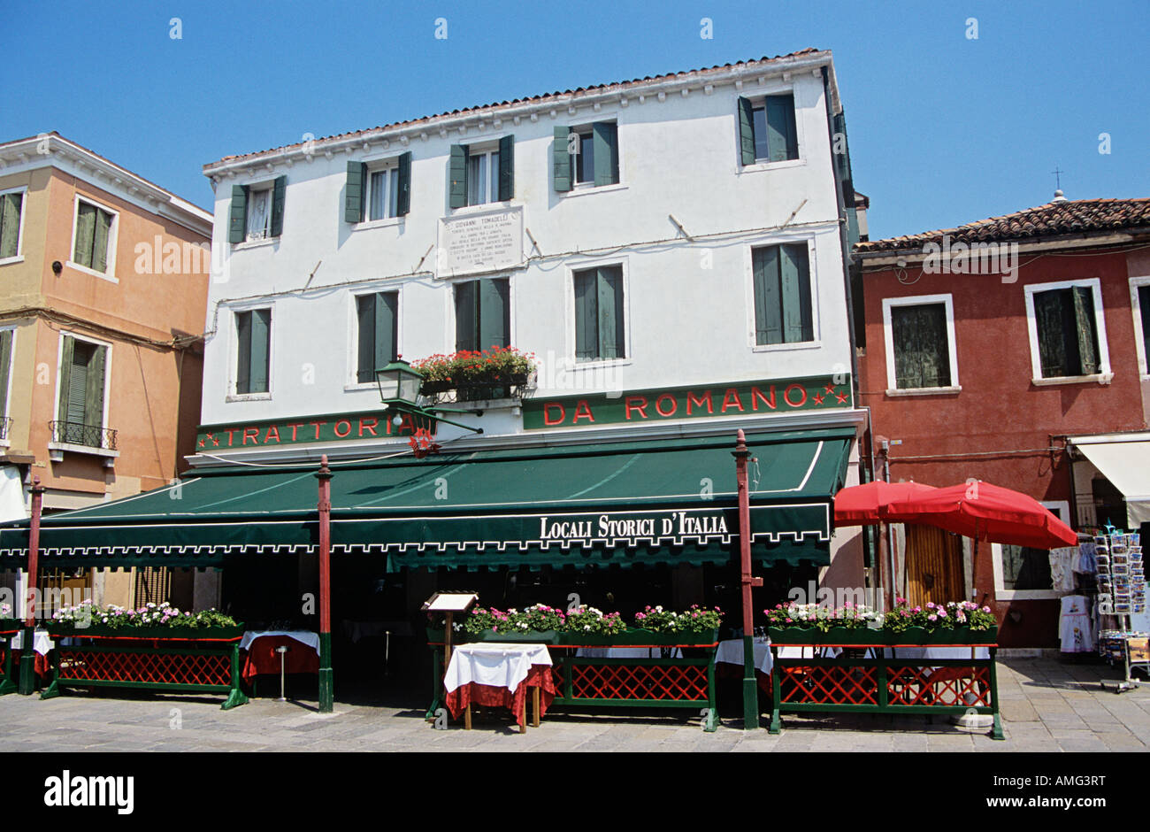 Trattori da Romano Restaurant, on the island of Burano, Venice, Italy ...