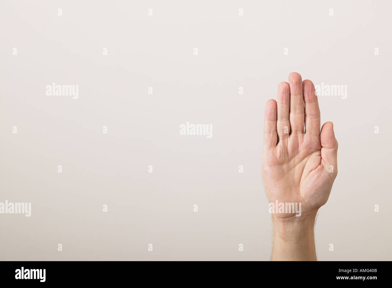 hand gesturing stop sign Stock Photo - Alamy