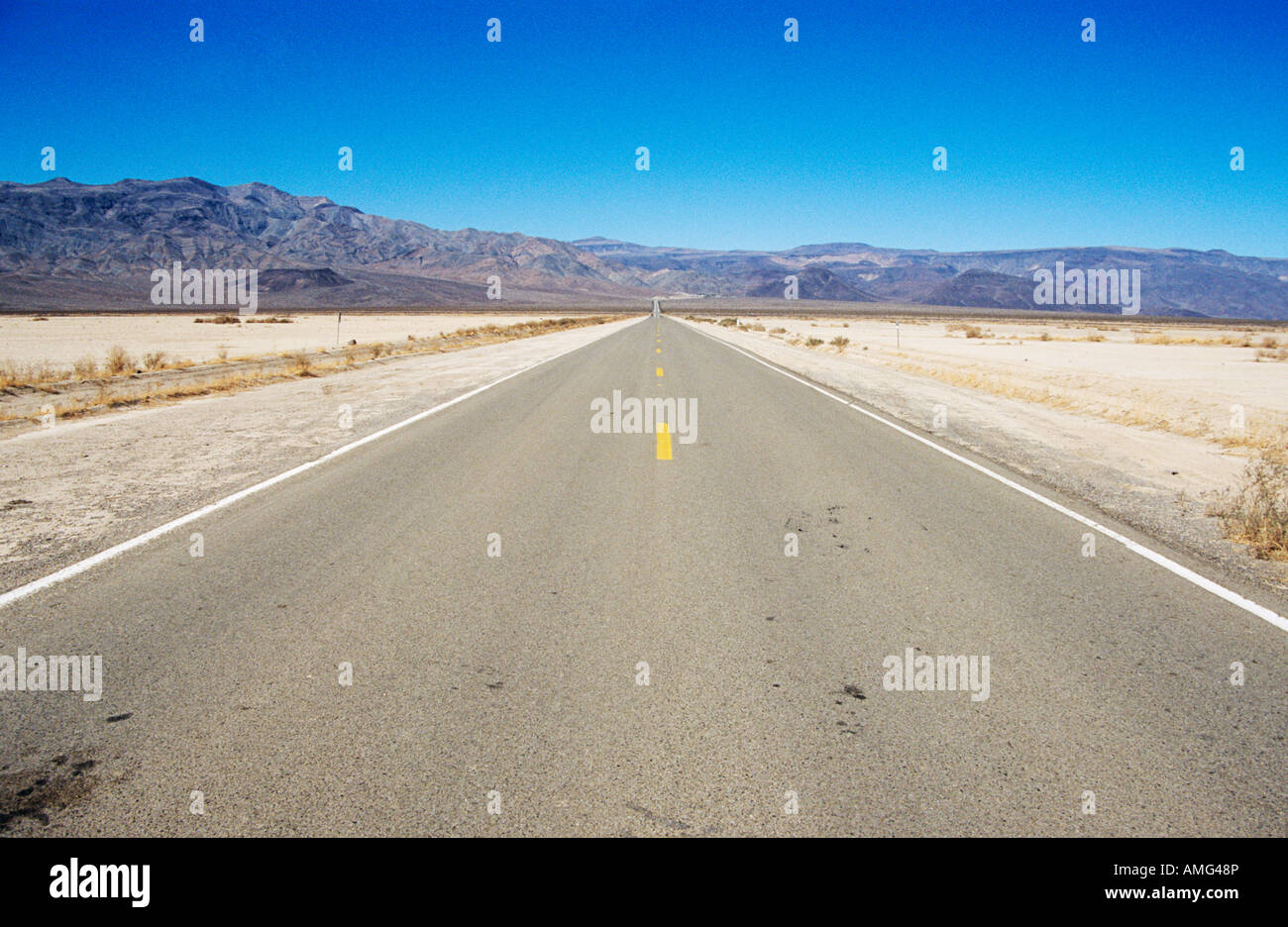 Long straight road, California, USA Stock Photo - Alamy