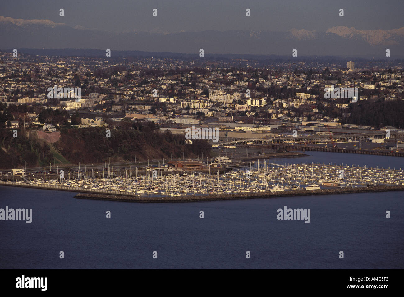Seattle WA Magnolia Bluff West Side Of Queen Anne Hill And Cascade Mts ...