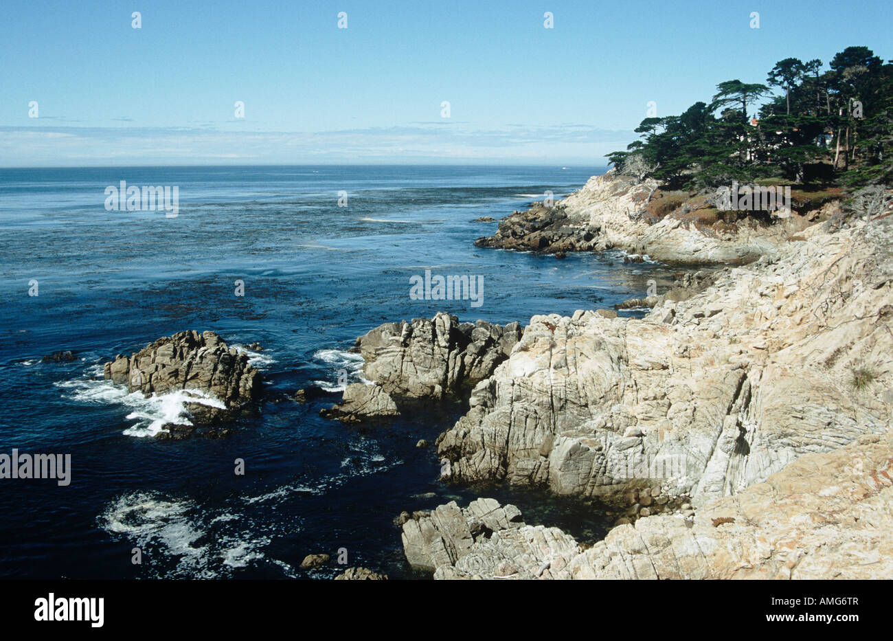 Seventeen Mile Drive, Big Sur coastline, California, USA Stock Photo ...