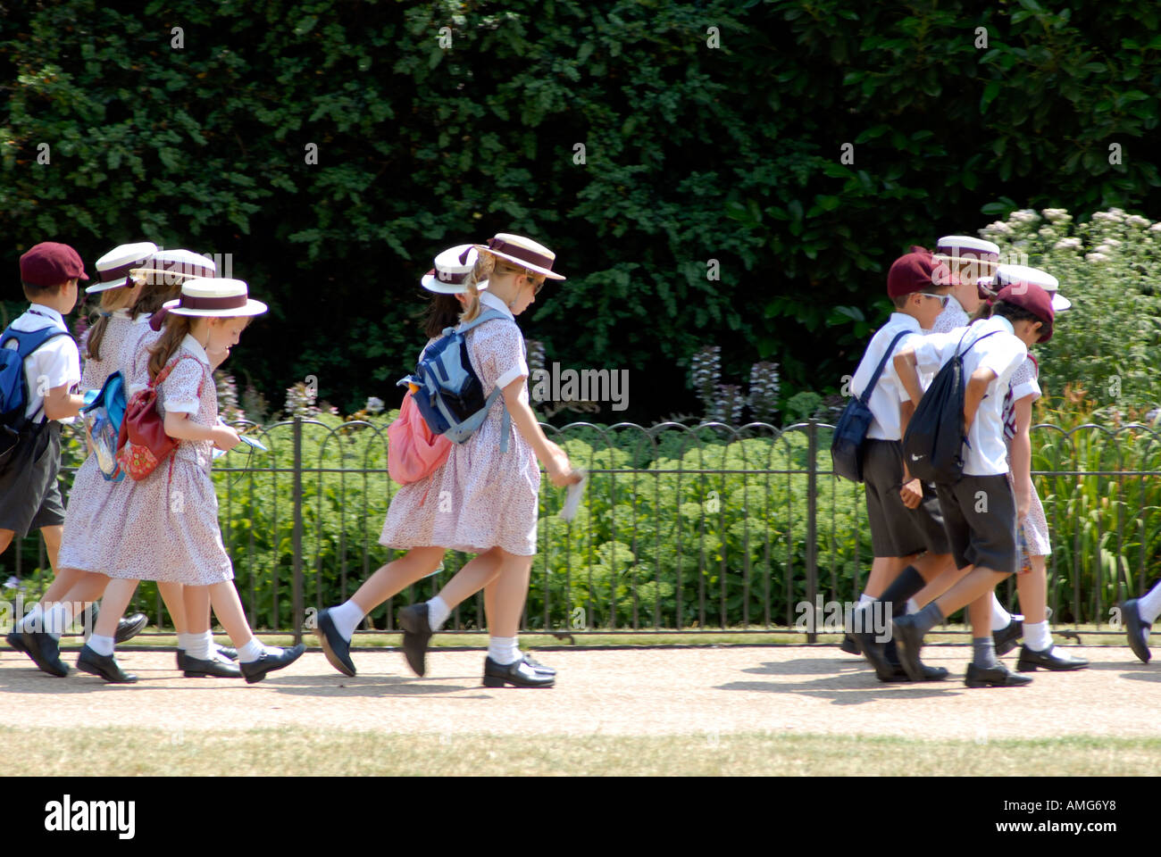 Straw boaters school uniform hi-res stock photography and images - Alamy