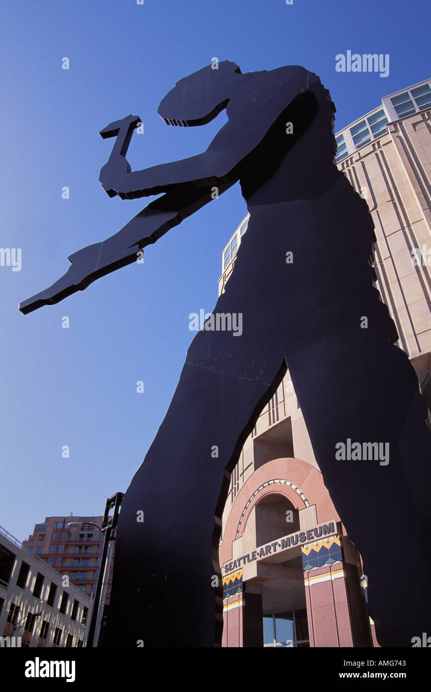 Bigger than lifesize Hammering Man Sculpture Seattle Art Museum Seattle ...