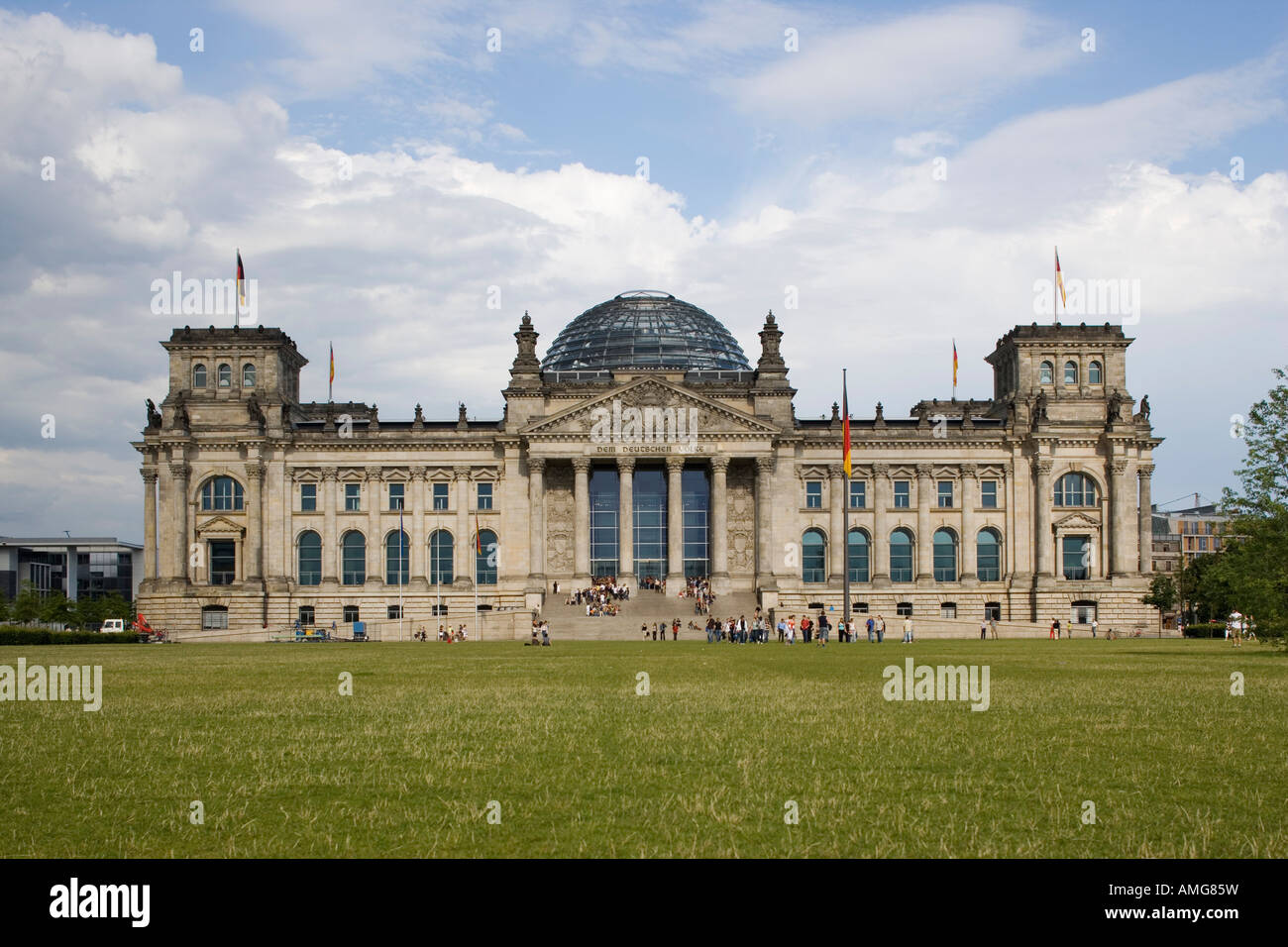 Reichstag, Berlin. Original building by Paul Wallot, new dome by Norman ...
