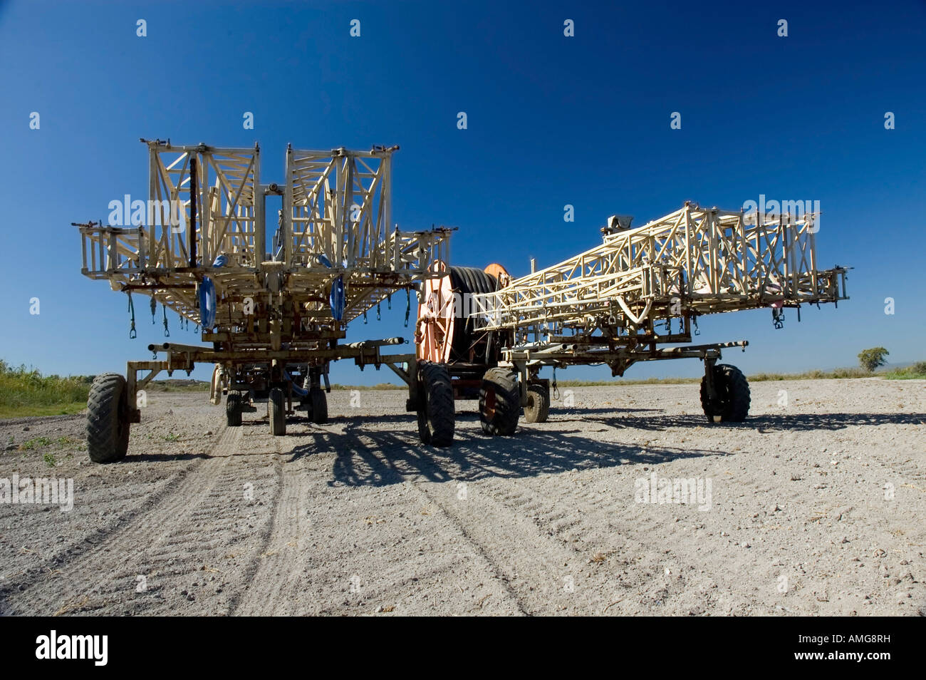 Israel Kibbutz Maagan Michael Packed agricultural irrigation equipment ...