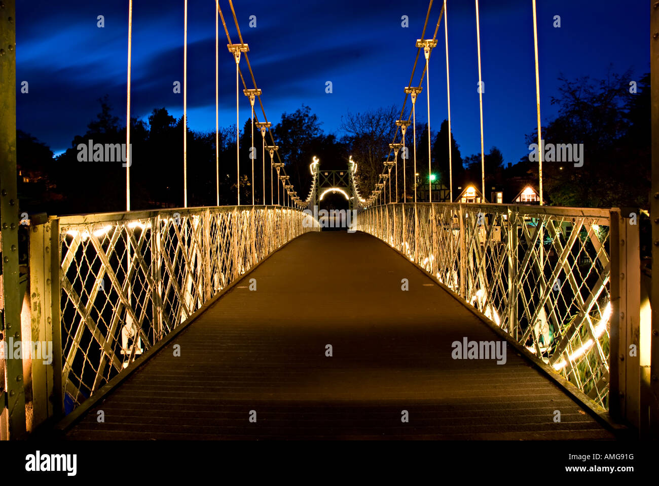 Port hill suspension footbridge hi-res stock photography and images - Alamy