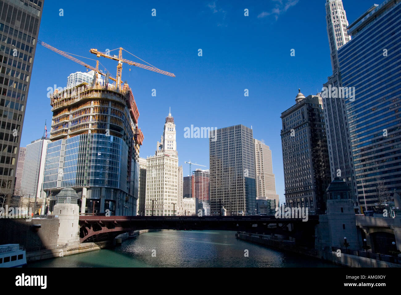 Chicago Illinois USA Downtown Chicago December 2007 Stock Photo - Alamy